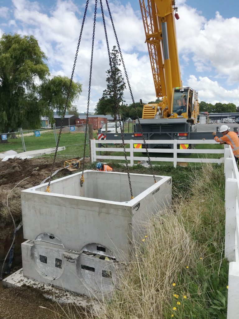 Mosgiel Swale Inlet Works - Bespoke Precast - Hynds Pipe Systems Ltd.